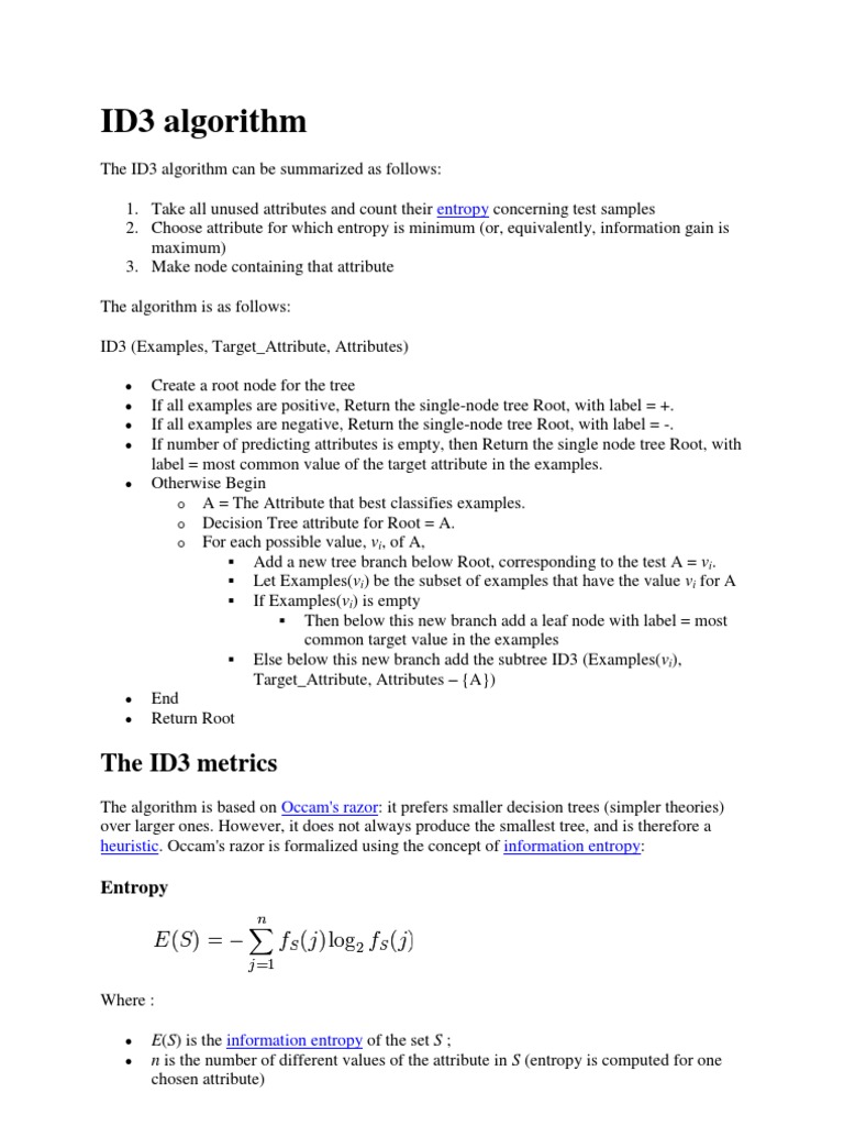 Id3 Algorithm Pdf