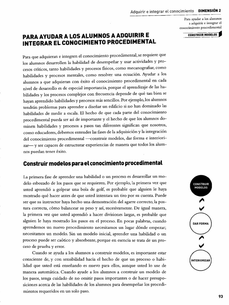 3-3 Conocimiento Procedimental | PDF | Aprendizaje | Conocimiento