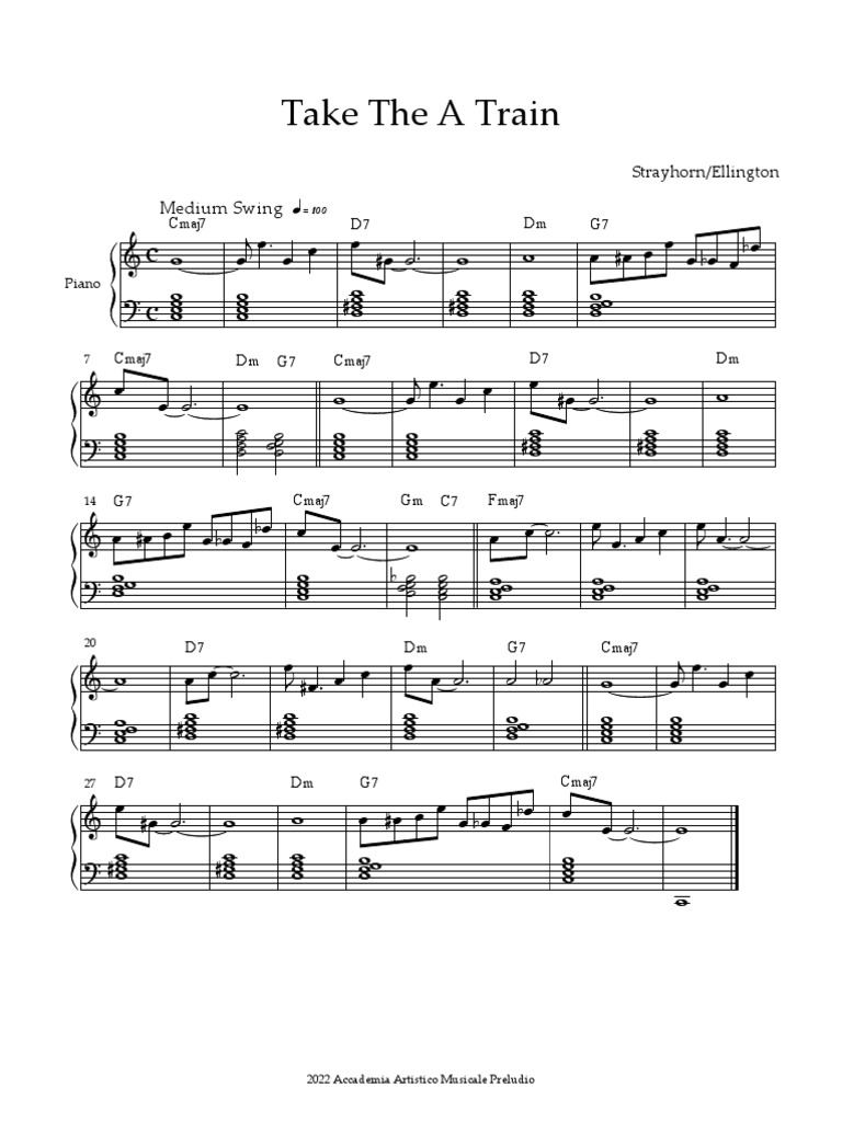 Take The A Train Piano | PDF