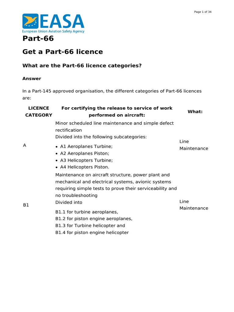 EASA - Part66 | PDF | Educational Assessment | Test (Assessment)