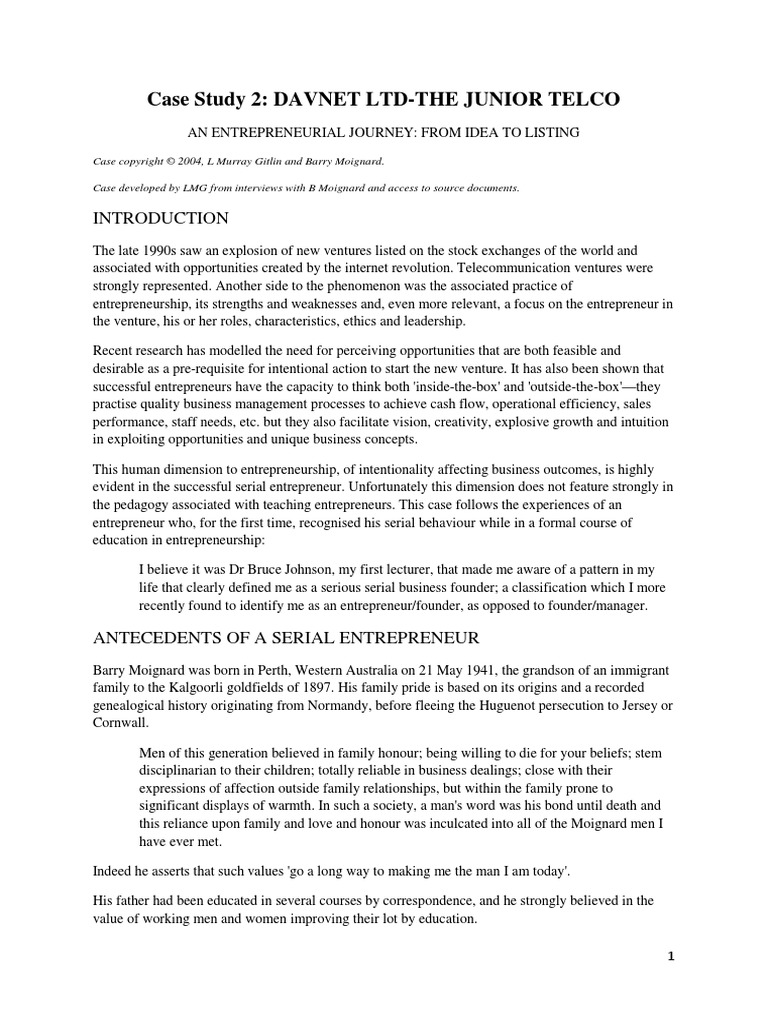 Case Study 2 | PDF | Entrepreneurship | Investing