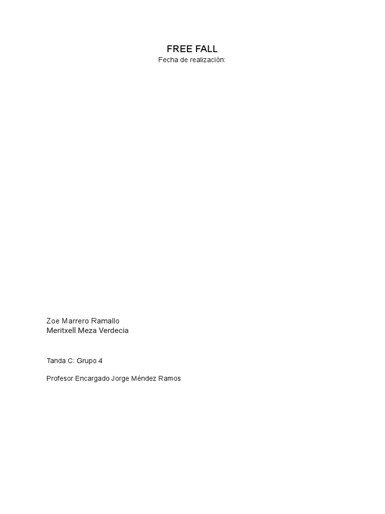 Free Fall | PDF | Acceleration | Velocity