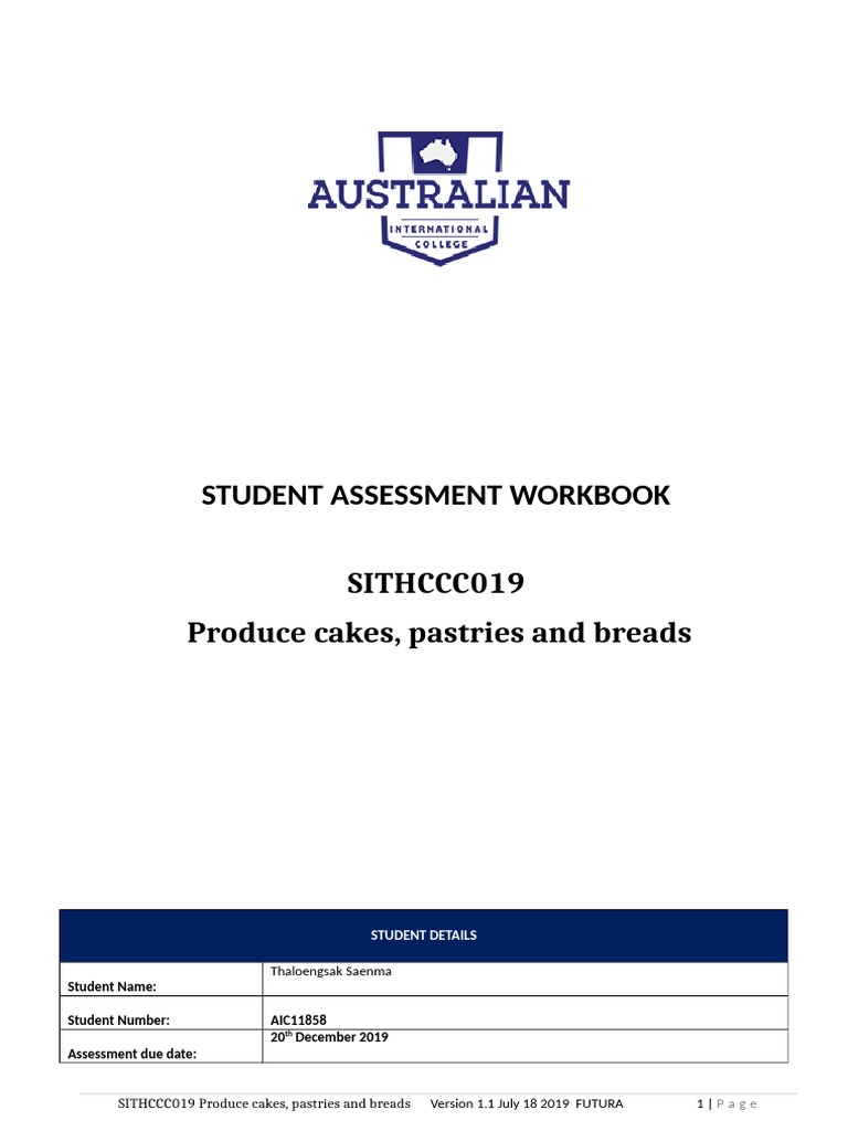 Baking Skills Assessment Guide | PDF | Cakes | Food Safety