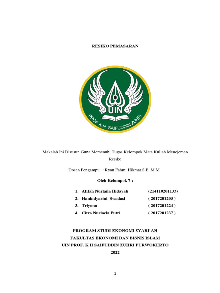 Kelompok 7 - Resiko Pemasaran | PDF