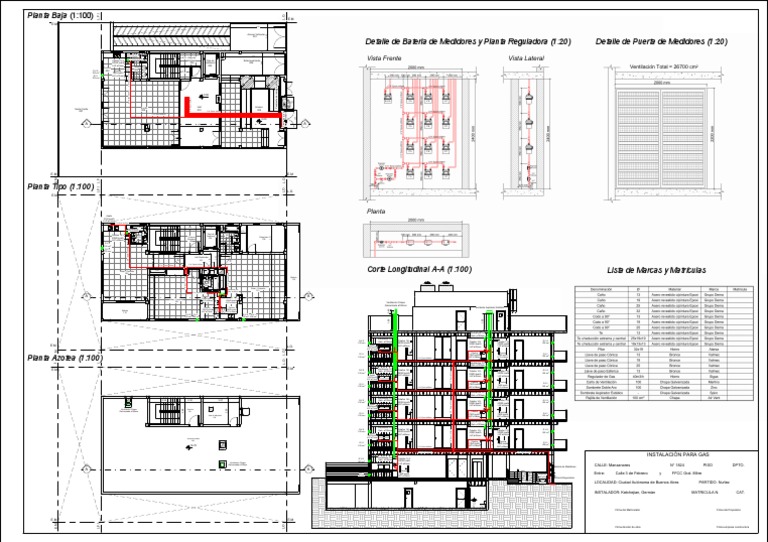 CTR21 - Instalación de Gas Vivienda Multifamiliar | PDF