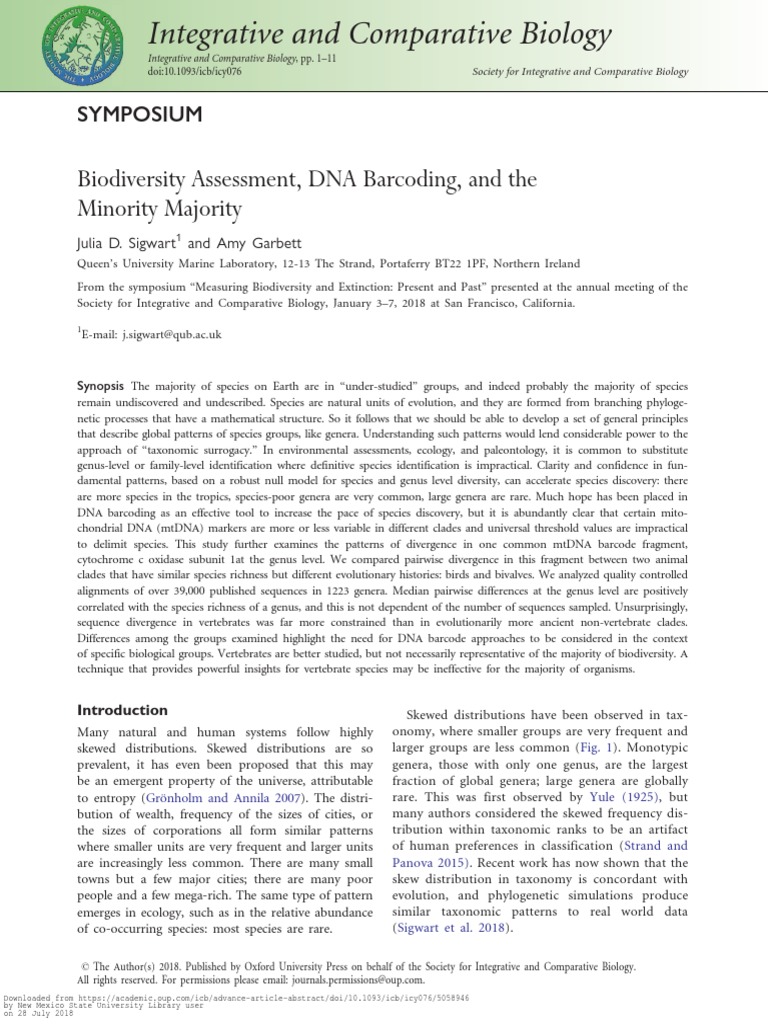 Understanding the Patterns and Limitations of DNA Barcoding for Accurately Assessing Global ...