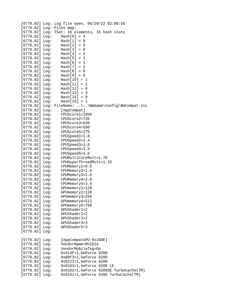 UE3 Auto Report Ini Dump 0001 | PDF | Ibm Pc Compatibles | Advanced Micro Devices
