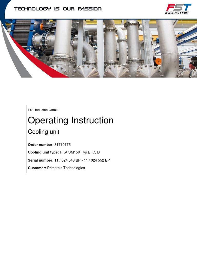 03.00 - Operating Instructions - en - SM150 Cooling Unit | PDF | Safety | Electrostatic Discharge
