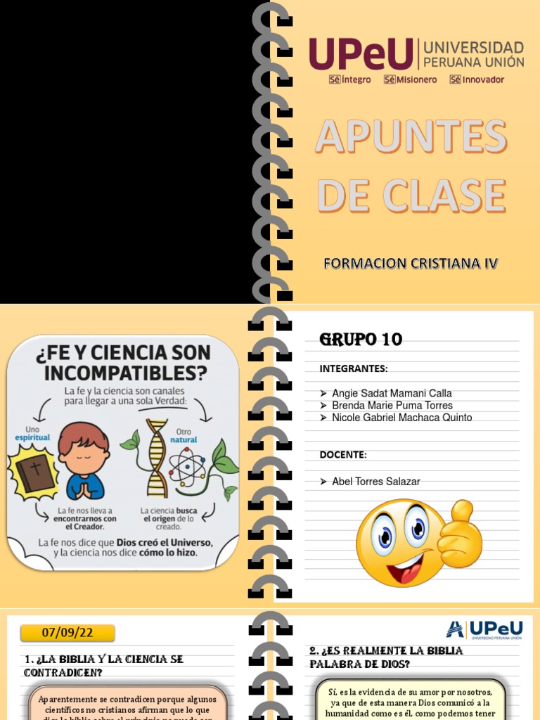 Formacion Xtiana Grupo 10 | PDF | Science | Diseño inteligente