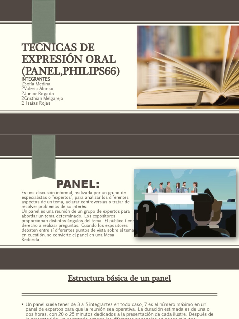 Técnicas de expresión oral: Un análisis de los paneles y la dinámica Phillips 66 | PDF | Ciencia ...