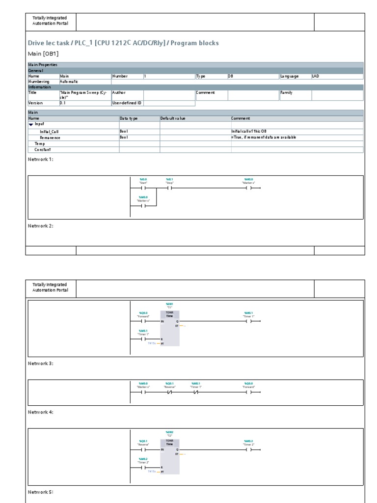 Main Program Sweep (Cycle) - PLC Control Logic Using Timers, Counters and Flags | PDF | Computer ...