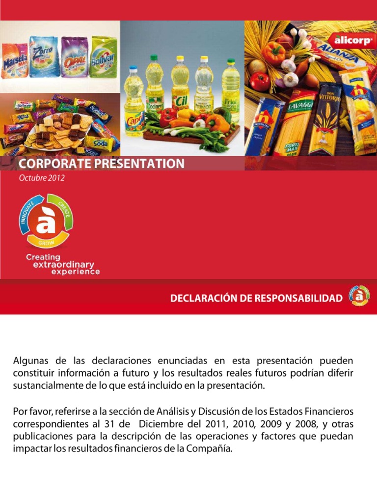 Alicorp PDF | PDF | Perú | Compartir (Finanzas)