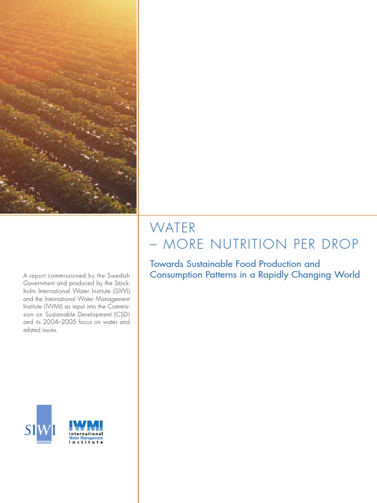 CSD More Nutrition Per Drop 2004 | PDF | Food Security | Water