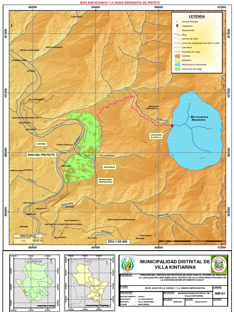 1.1 Mapa Base de La Cuenca Proyecto de Riego | PDF | Agua | Agua y el medio ambiente