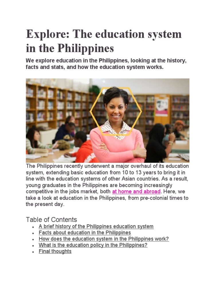Philippine Educational System | PDF | Schools | Educational Stages