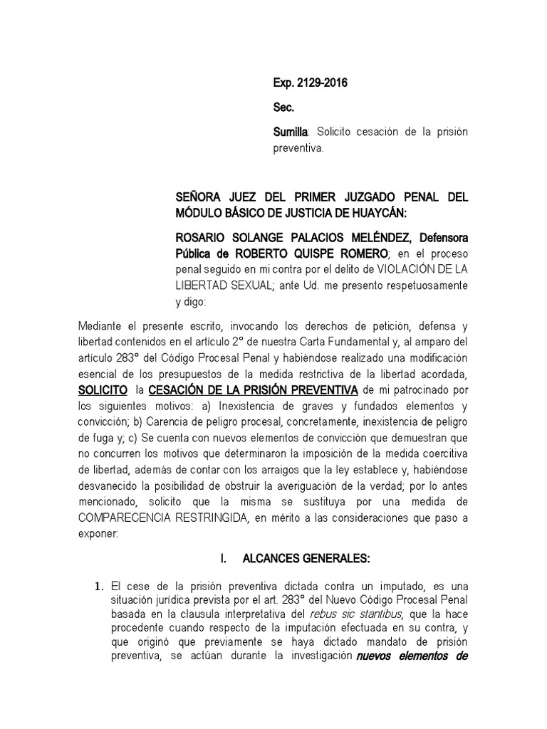Modelo Cese | PDF | Mandato | Derecho penal