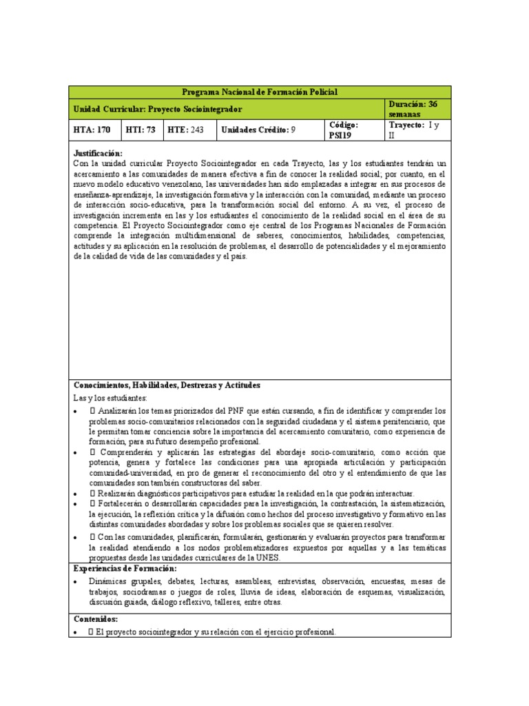 Proyecto Socio Integrador | PDF | Planificación | Conocimiento