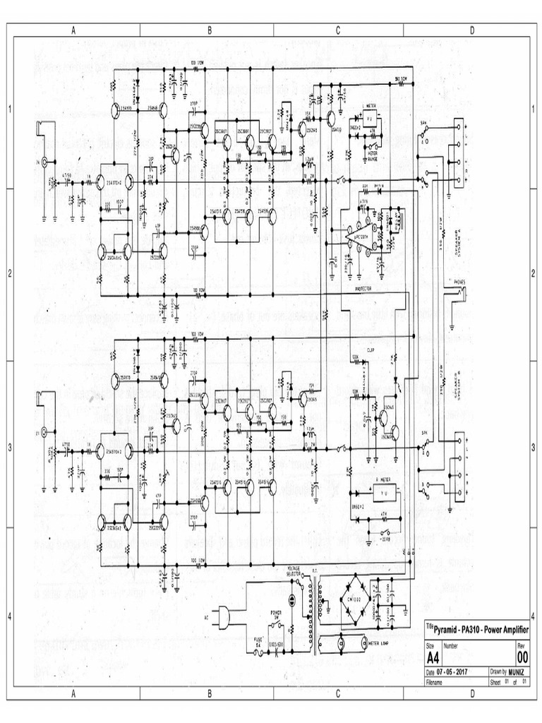 Esquema Do Amplificador Pyramid PA310 Power Amplifier | PDF