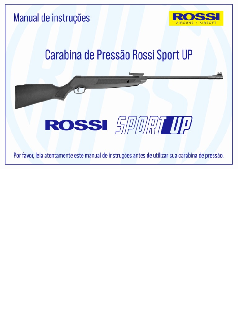Instruções para Carabina Rossi Sport Up | PDF | Armas de fogo | Projéteis