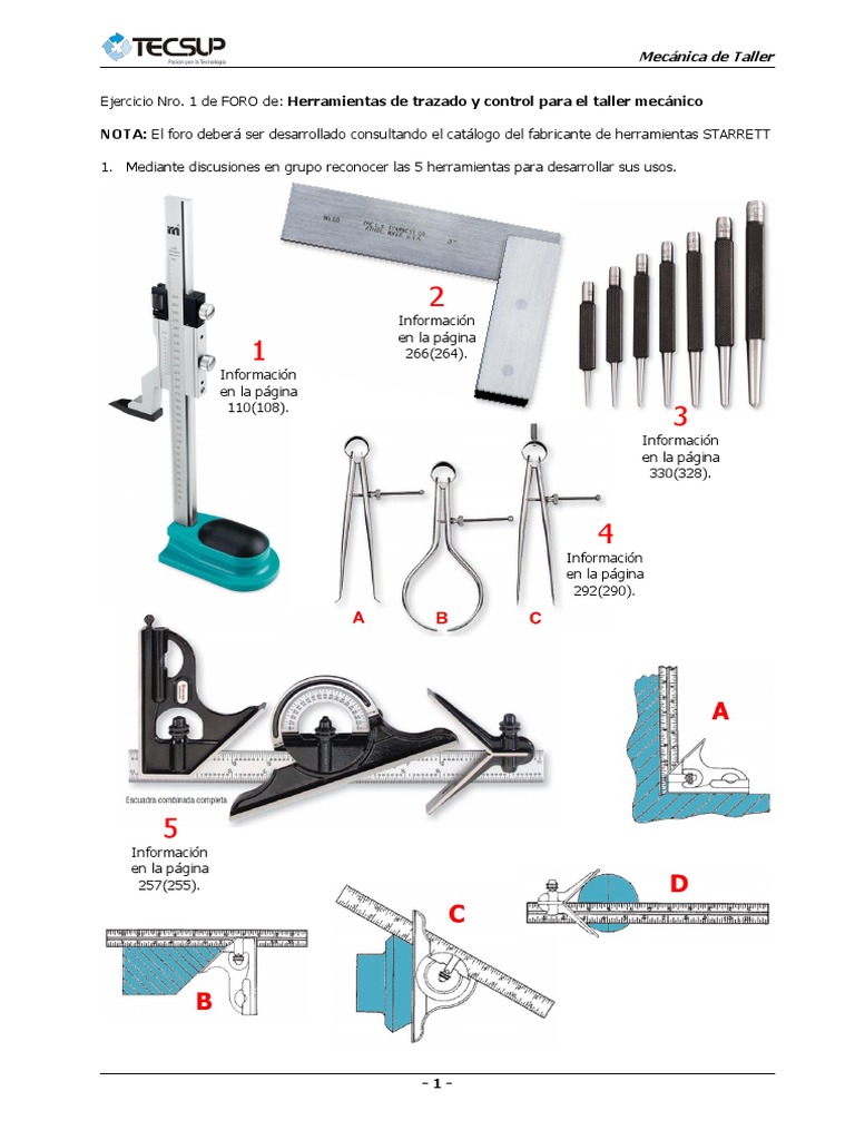 03 Las Herramientas de Trazado y de Control Del Taller Mecánica | PDF