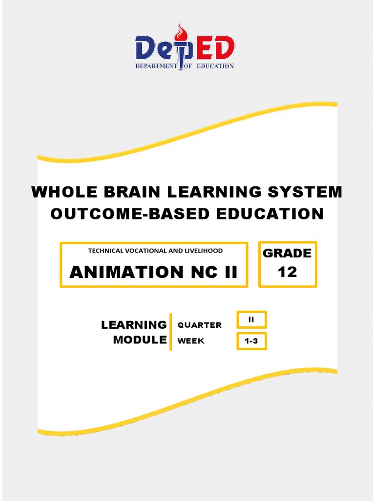 12 SHS Animation Module 2 Qtr. 2 WK 1 4 | PDF | Rubric (Academic)