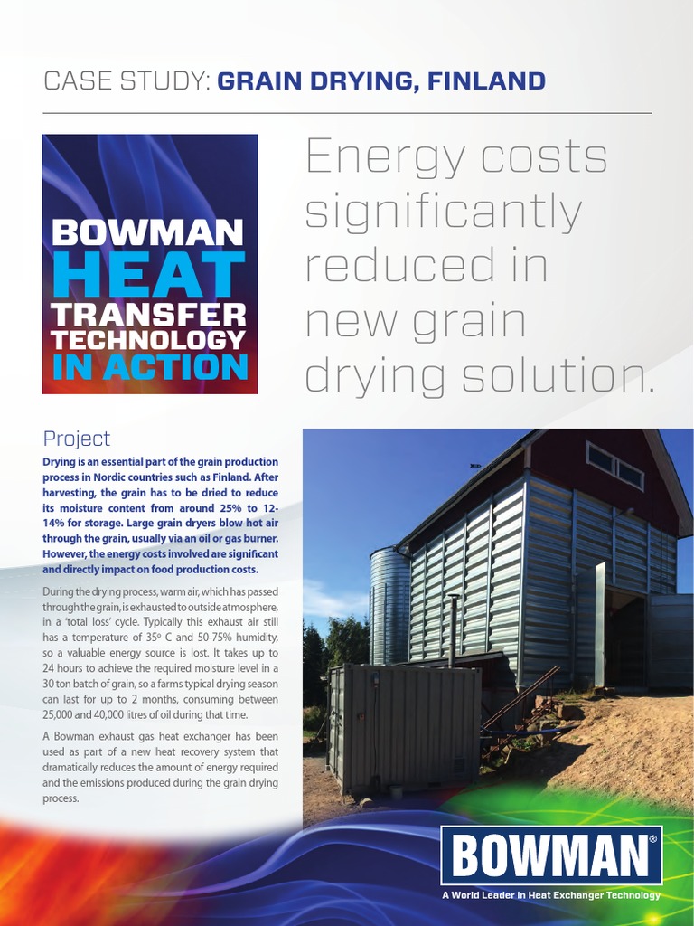 Case Study Grain Drying CHP | PDF | Heat Pump | Heat Transfer