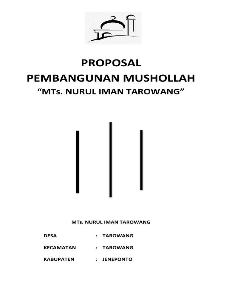PROPOSAL BANTUAN MUSHOLLAH MTs. NURUL IMAN TAROWANG | PDF