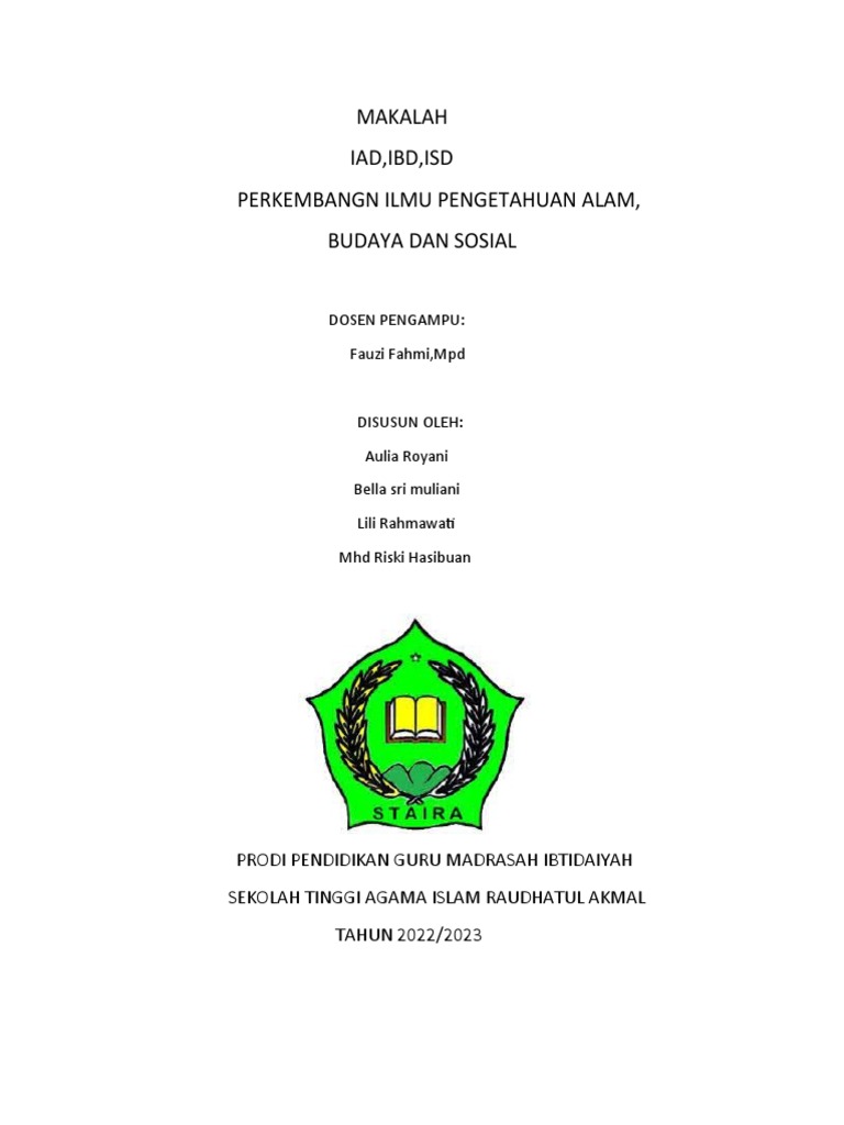 Makalah Iad, Ibd, Isd | PDF
