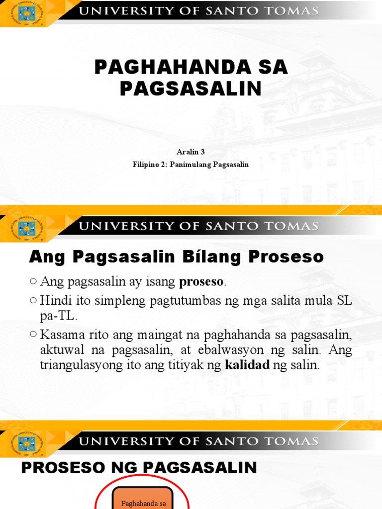 FIL 2. Aralin 3 Workshop - Paghahanda Sa Pagsasalin | PDF