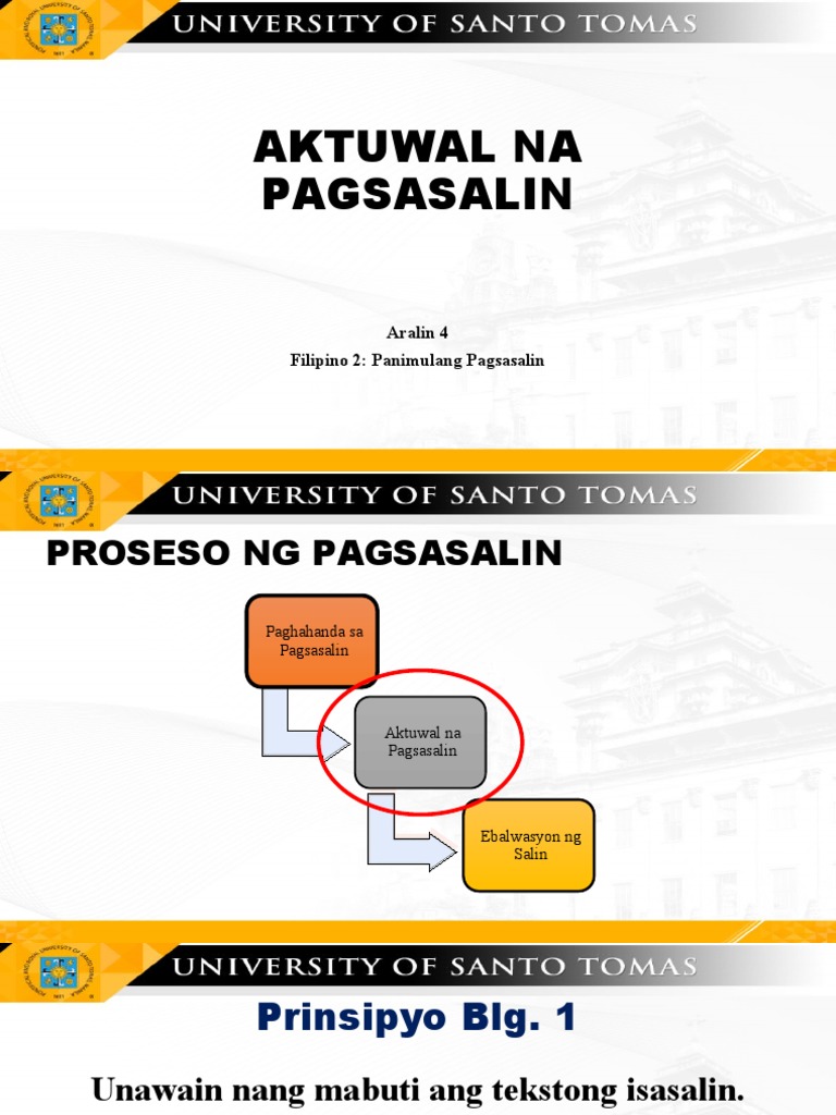 FIL 2. Aralin 4 Workshop - Aktuwal Na Pagsasalin | PDF