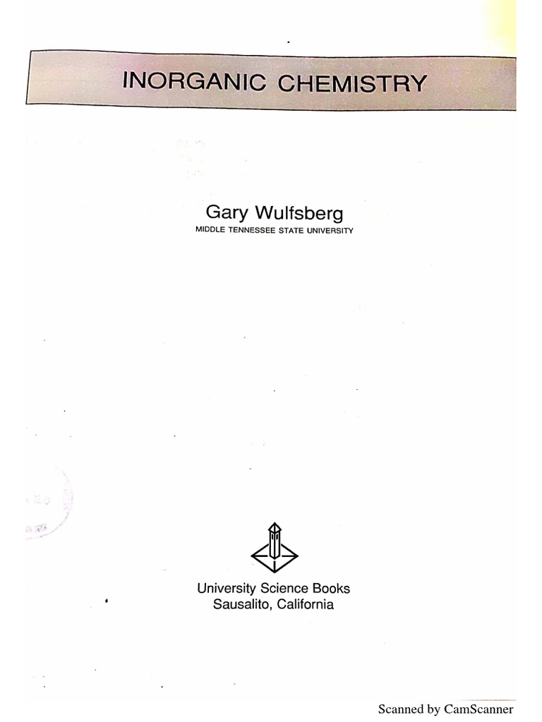 Inorganic Chemistry Wulfsberg | PDF