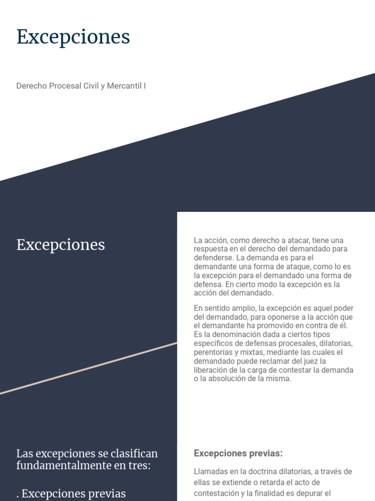 Excepciones Derecho Procesal Civil Guatemala | PDF | Estatuto de ...