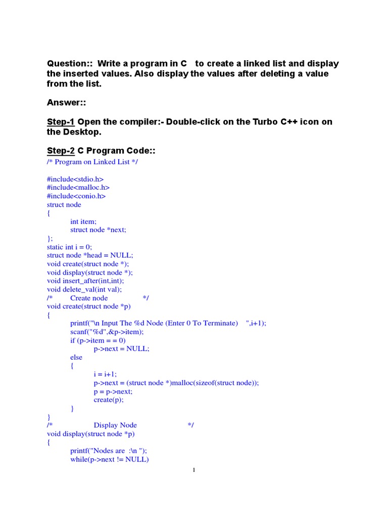 Program Linked List Lab | Download Free PDF | Software | Software Development