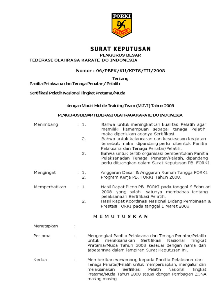 Surat Keputusan | PDF