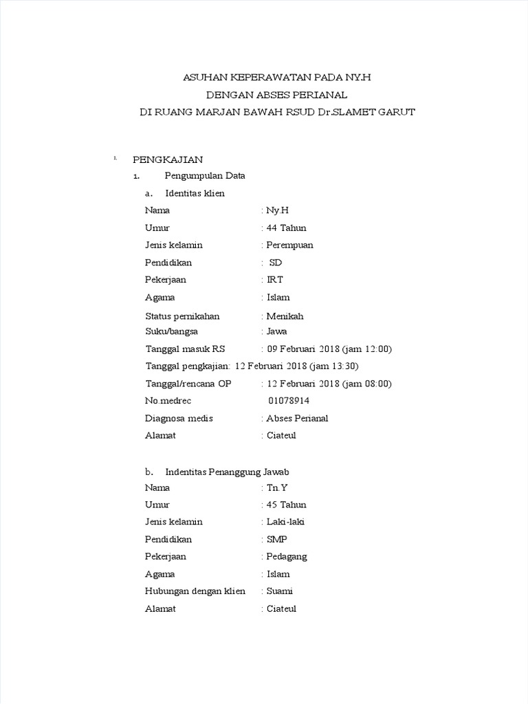 PDF Askep Abses Perianal Marwah | PDF