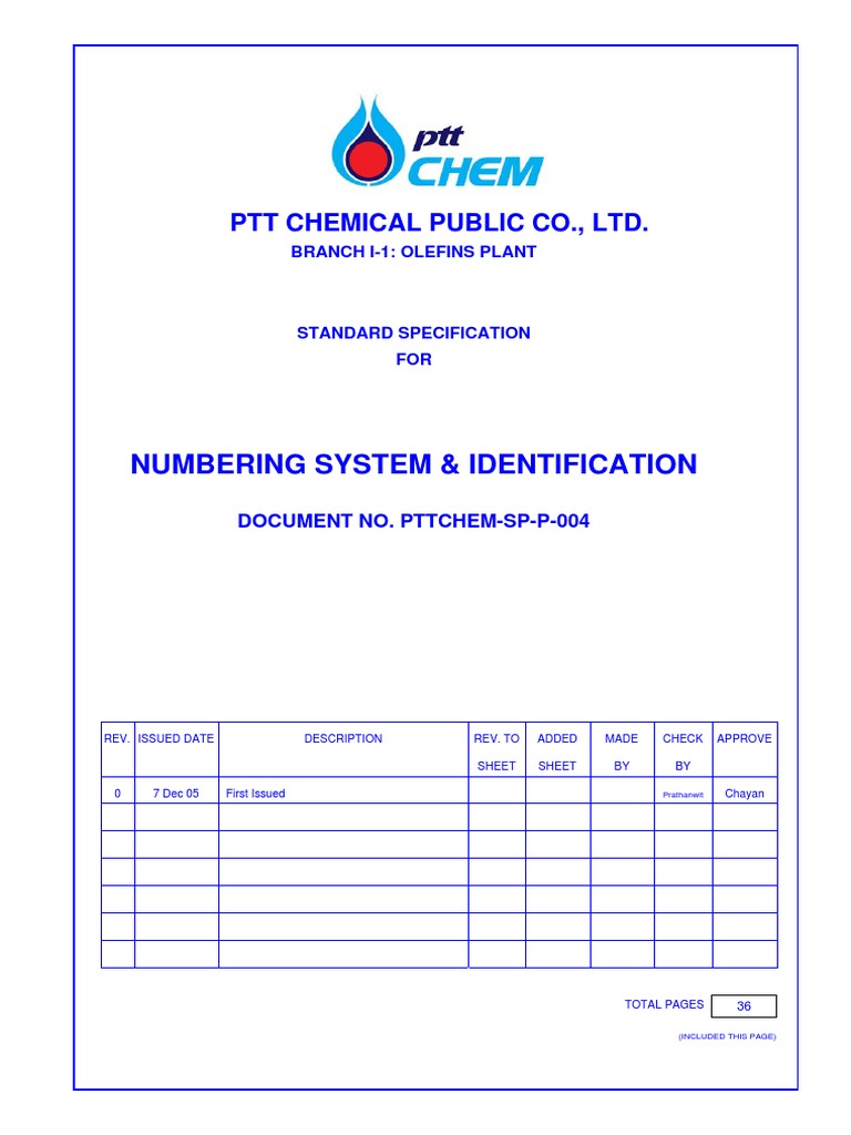 Numbering System & Identification | PDF | Pipe (Fluid Conveyance ...