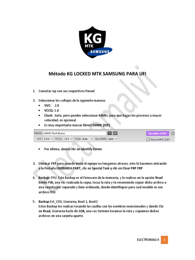 Método KG MTK SAMSUNG | PDF | Software | Informática