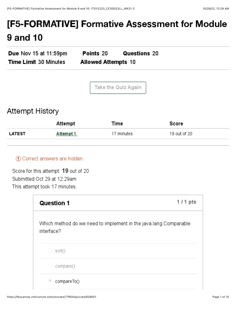 (F5-FORMATIVE) Formative Assessment For Module 9 and 10: 1TSY2223 ... (F5-FORMATIVE) Formative Assessment For Module 9 and 10: 1TSY2223 ...