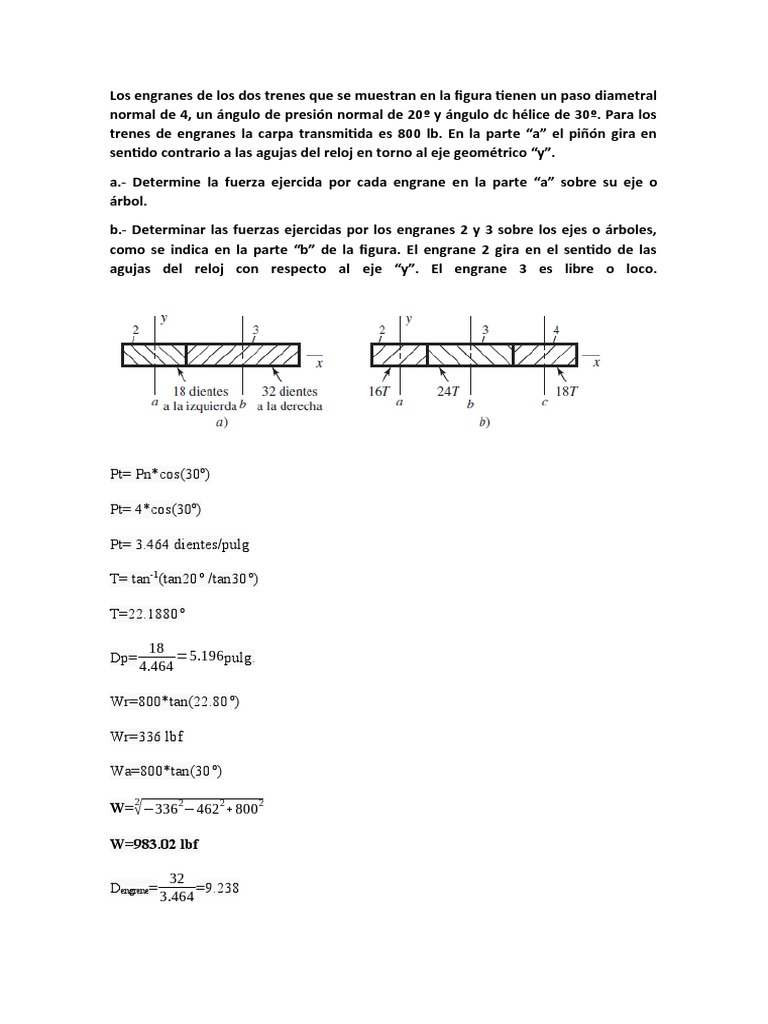 Ejercicio 1 | PDF | Engranaje | Geometría euclidiana