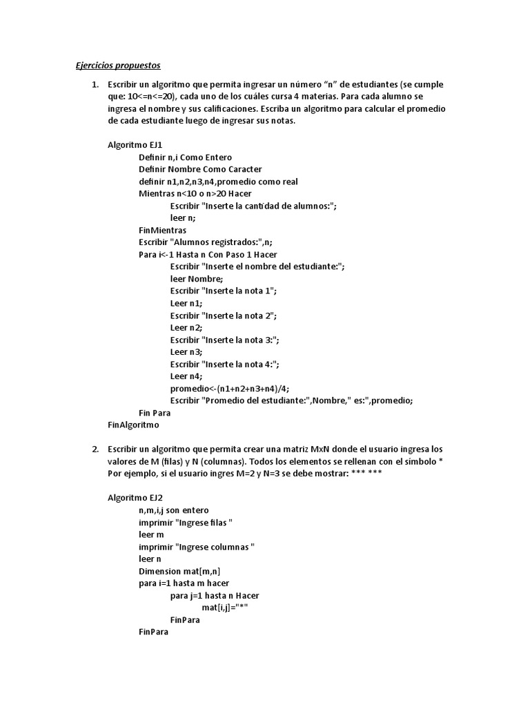 Ejercicios Propuestos 2 | PDF