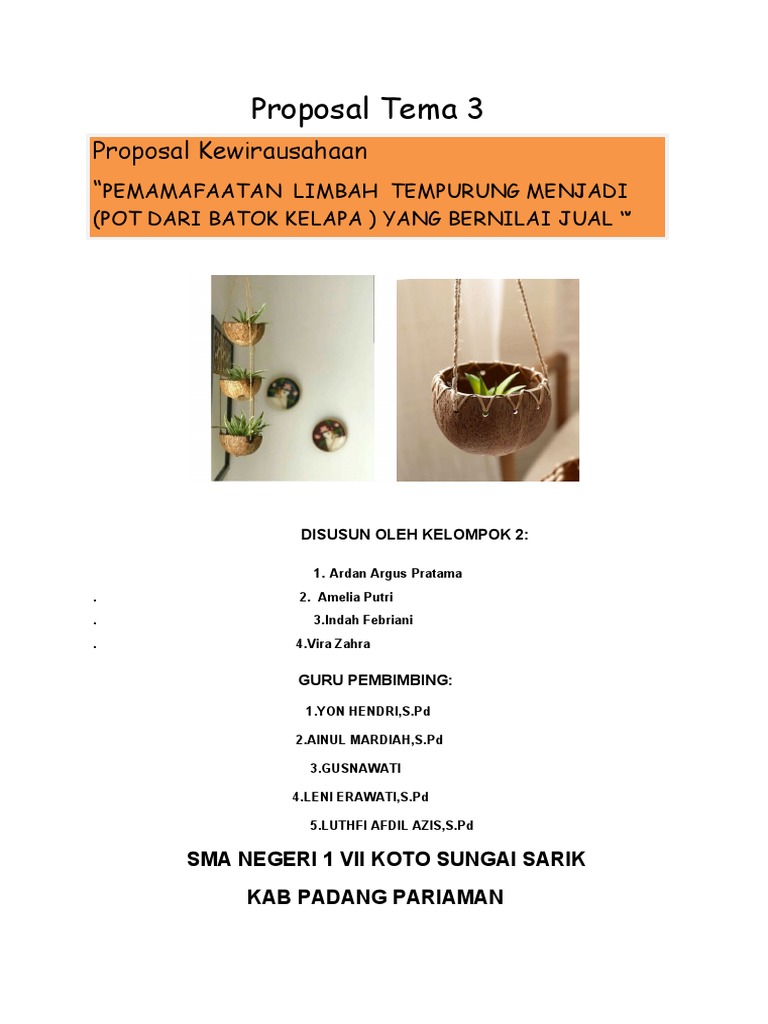 Proposal KEWIRAUSAHAAN (2) Indah Febriani KLP 2 | PDF