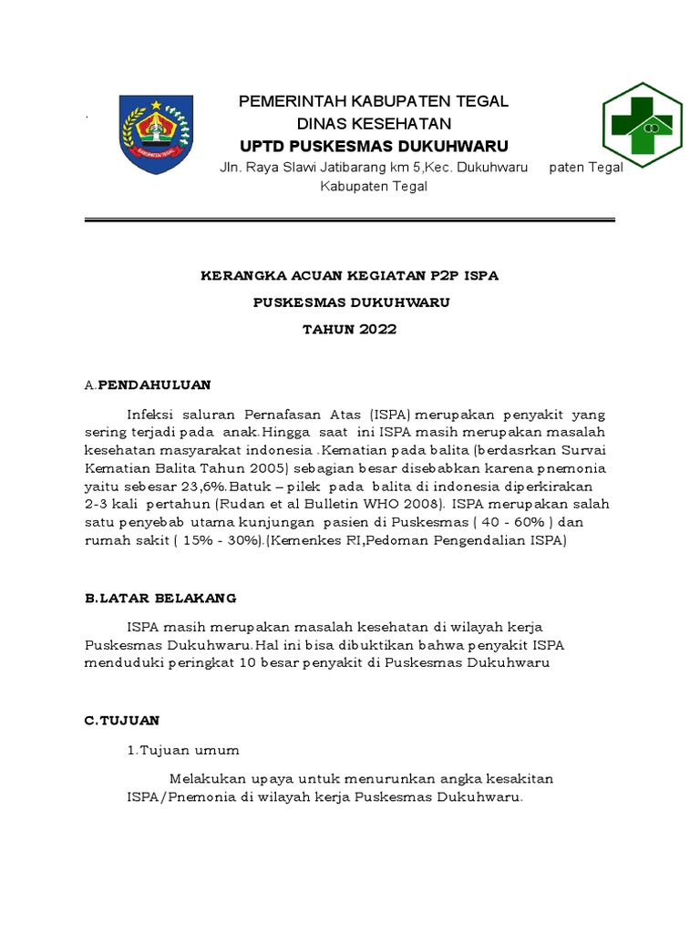Kerangka Acuan Ispa 2022 | PDF