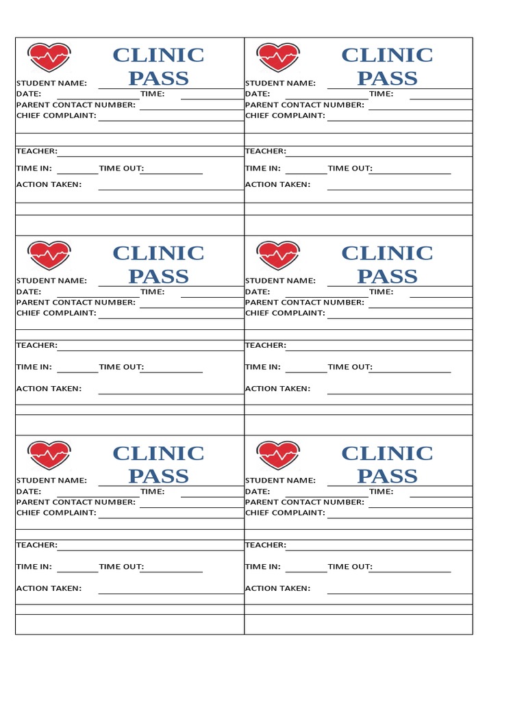 Clinic Pass Pdf