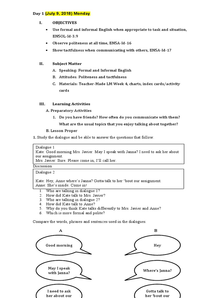 ENGLISH V Quarter 1 WEEK-4 | PDF | Linguistics | Human Communication