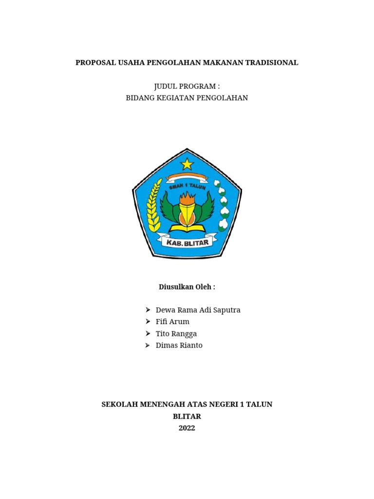 Proposal Kue Lapiss | PDF