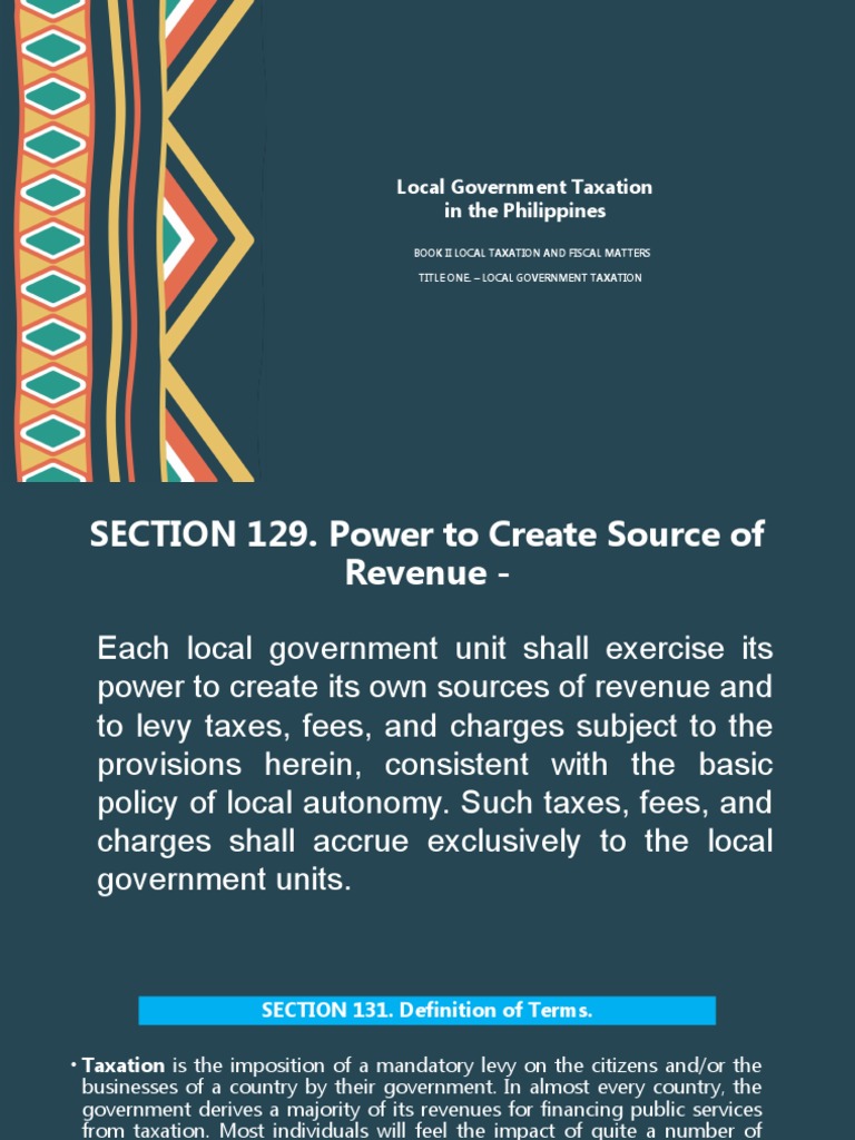Local Government Taxation in the Philippines | PDF | Taxes | Economies