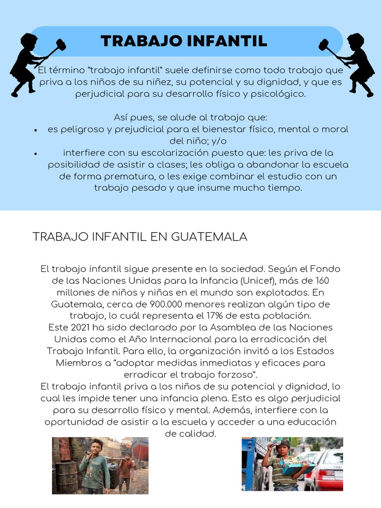 Erradicación del trabajo infantil en Guatemala | PDF | Trabajo infantil ...
