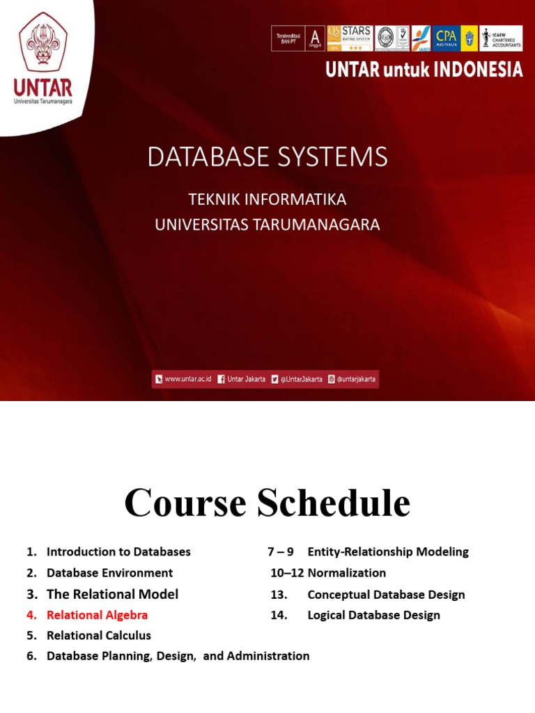 Chapter 4 - Relational Algebra | PDF | Relational Model | Relational Database