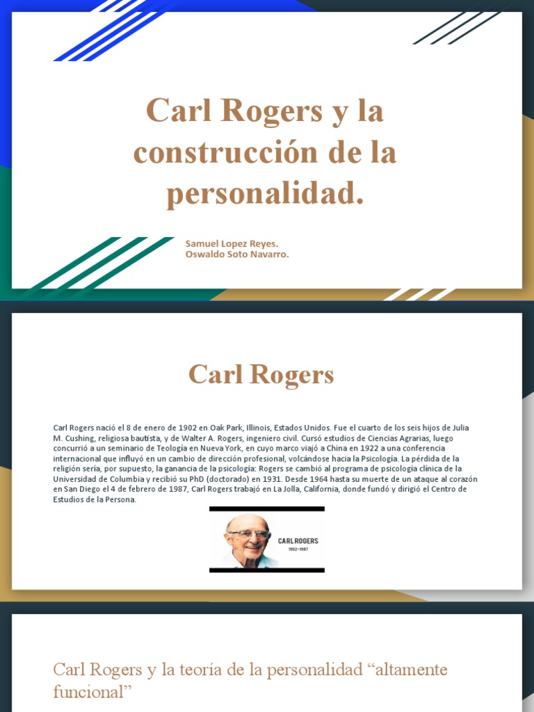 Carl Rogers y La Construcción de La Personalidad. | PDF | Sociedad ...