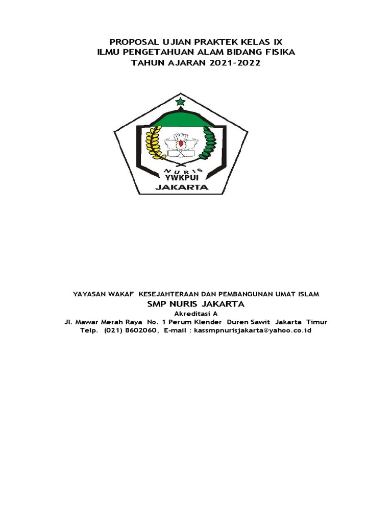 Proposal Ujian Praktik Fisika Kelas IX | PDF | Sains & Matematika ...